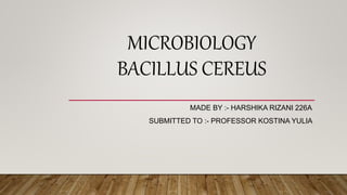 Microbiology bacillus cereus.pptx