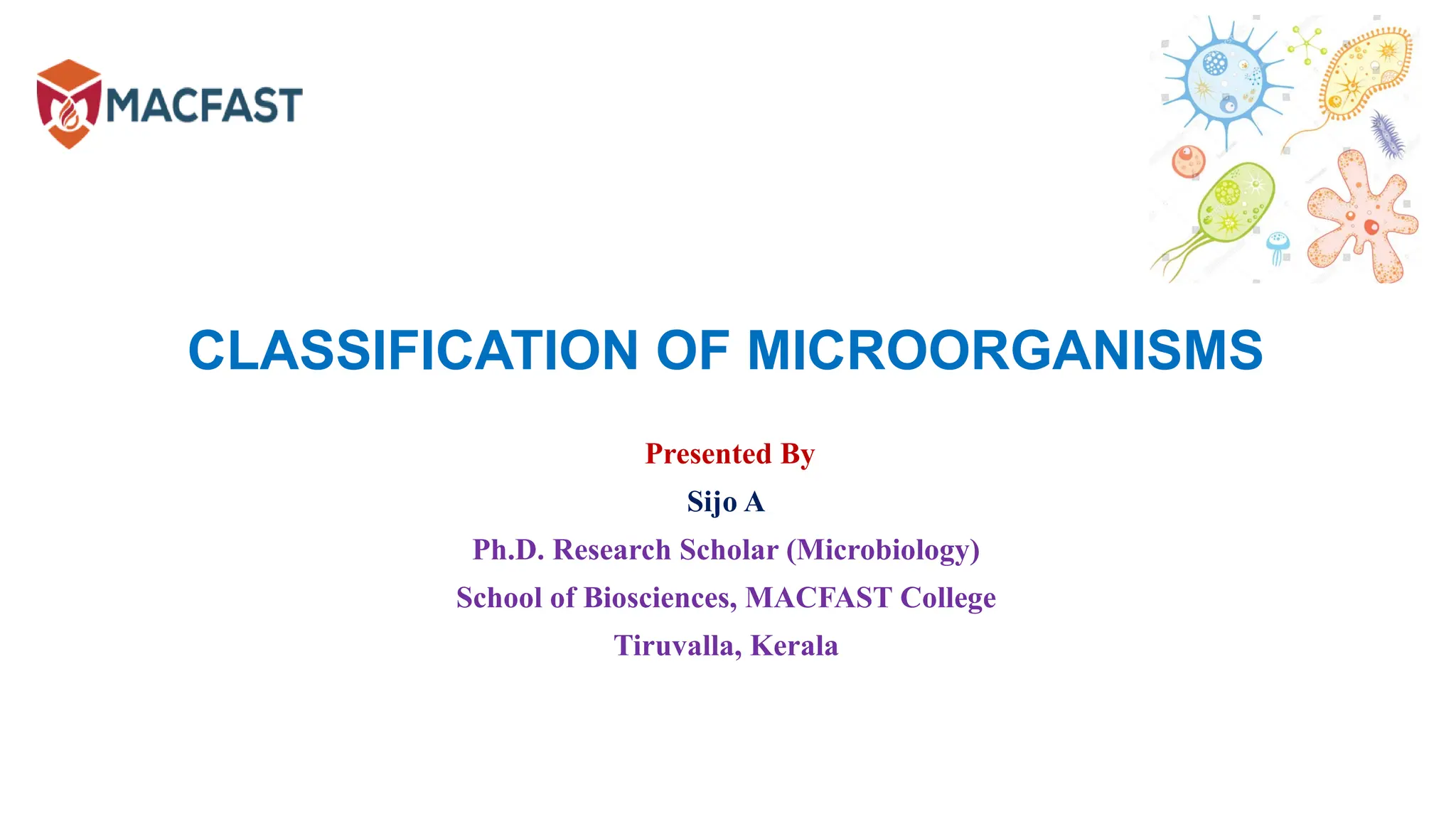 Classification of Microorganisms (Microbiology) | PPTX