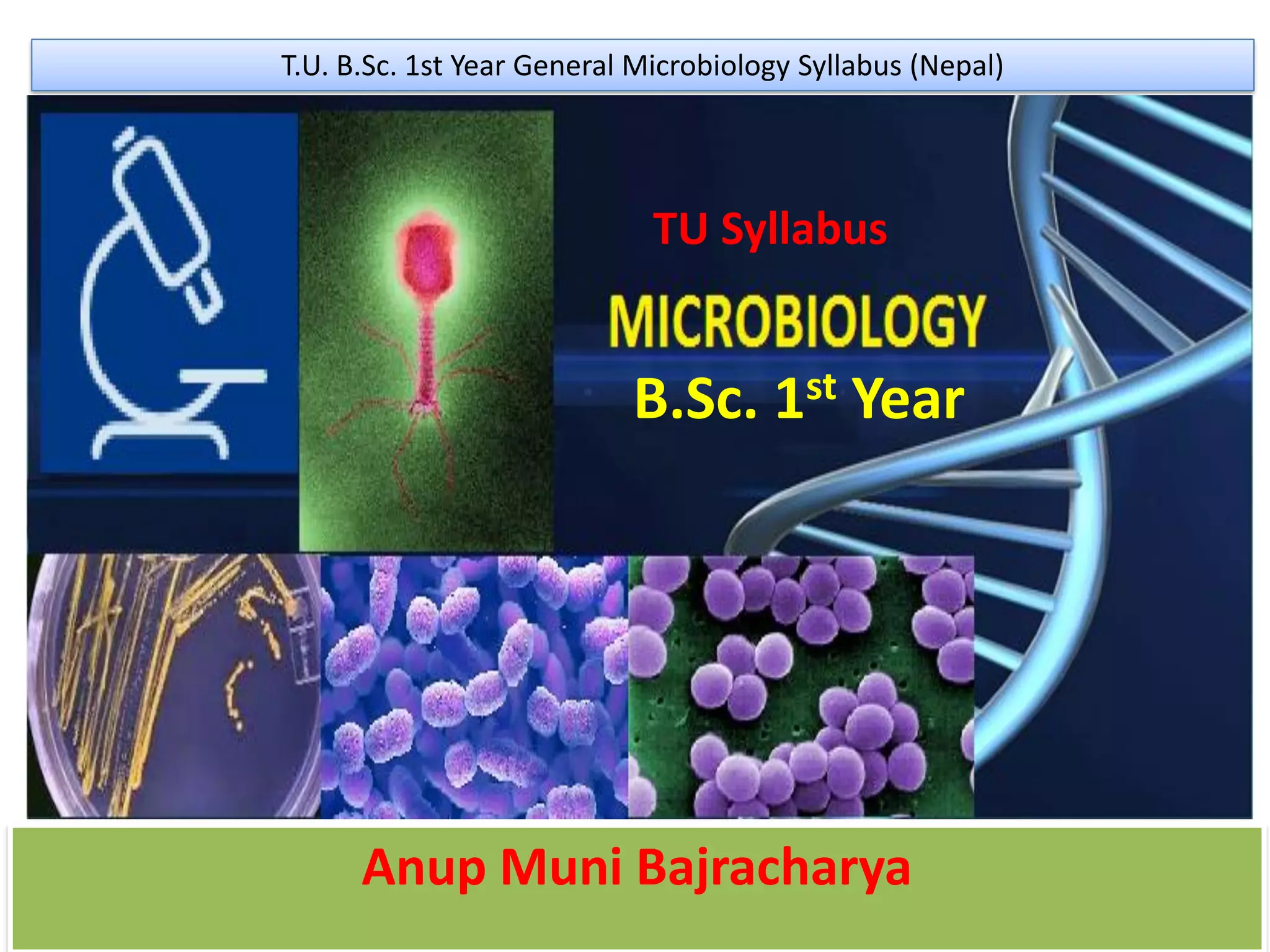 Microbiology -T.U. B.Sc. 1st Year General Microbiology Syllabus (Nepal ...