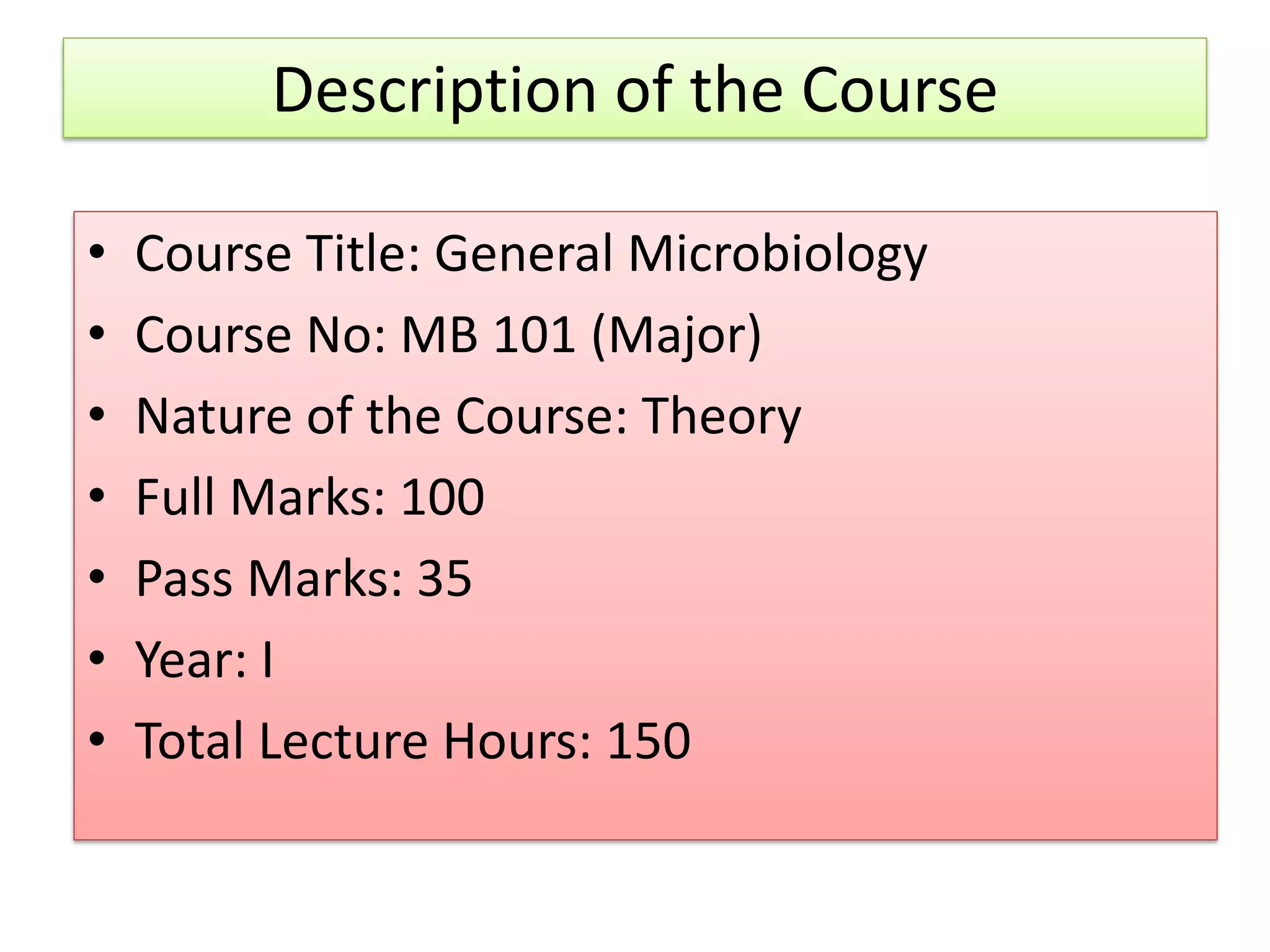 Microbiology -T.U. B.Sc. 1st Year General Microbiology Syllabus (Nepal ...