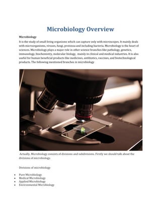 Microbiology Overview | PDF