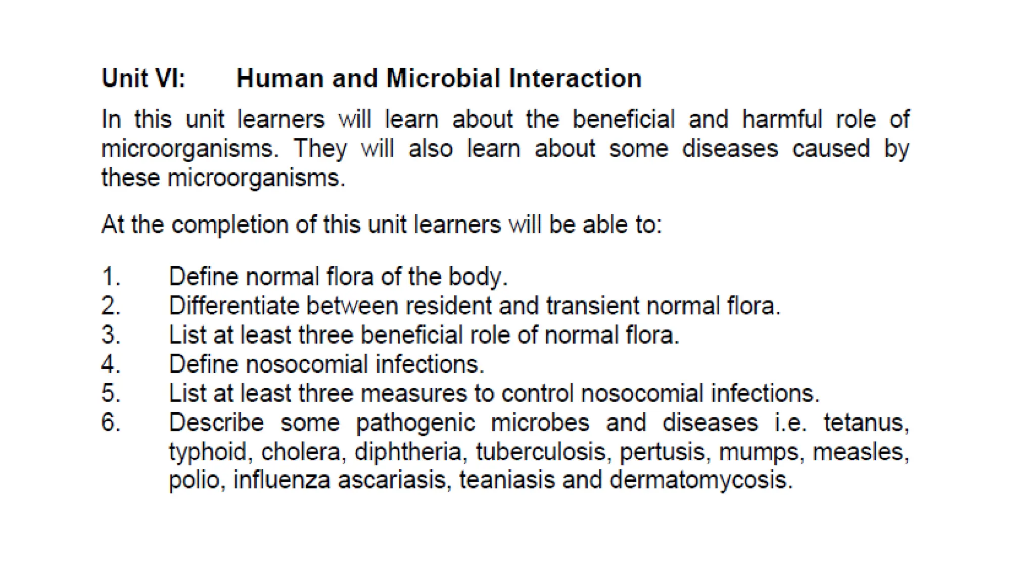 GBSN - Microbiology course outline | PPTX