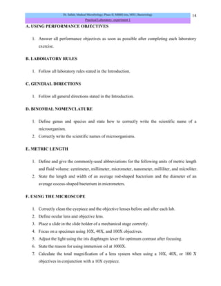 Microbiology lab practical | DOCX