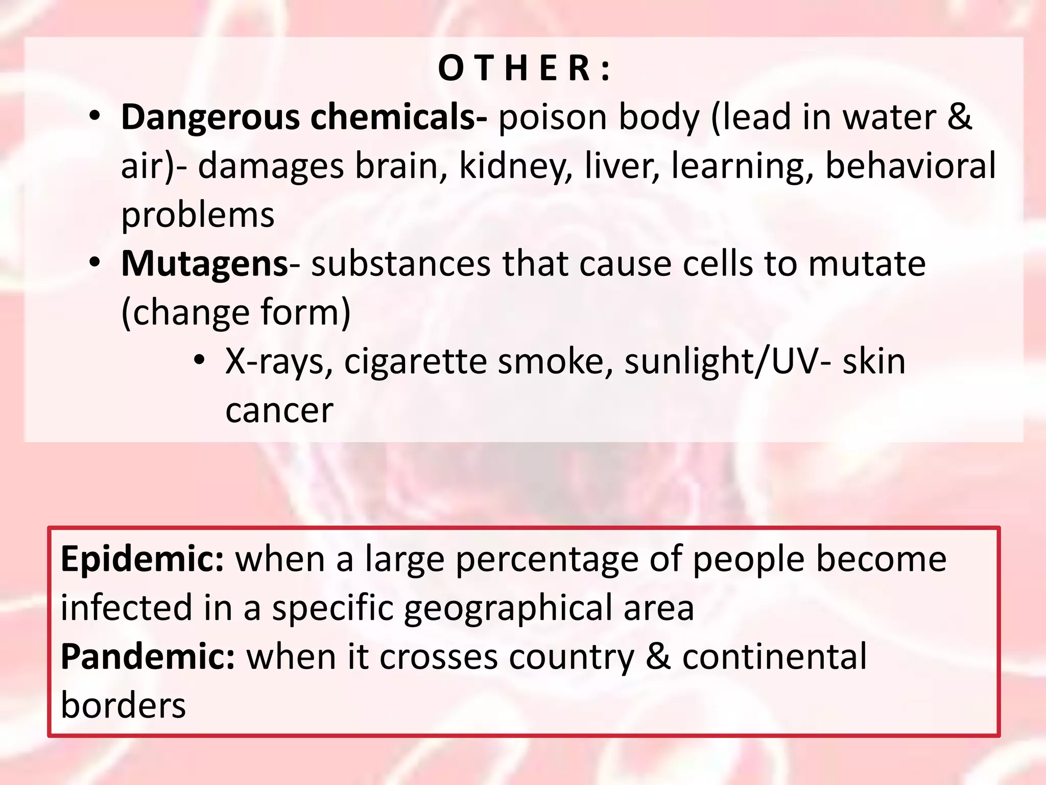 Microbiology2 Pathogens: Notes on spread of infectious disease | PPTX