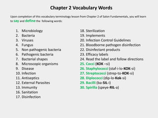 Microbiology chapter 2, salon fundamentals.. | PPTX