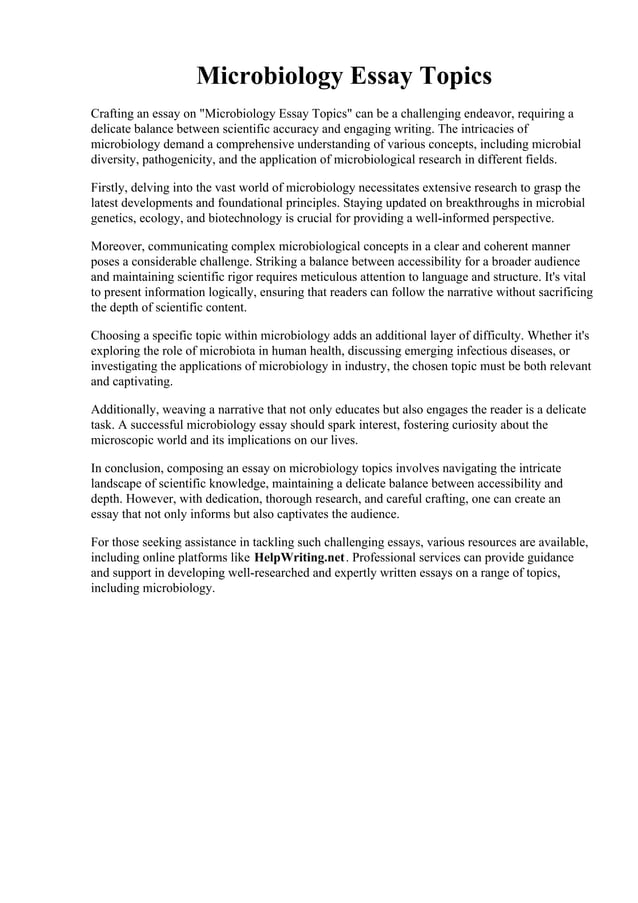 Microbiology Essay Topics.pdf