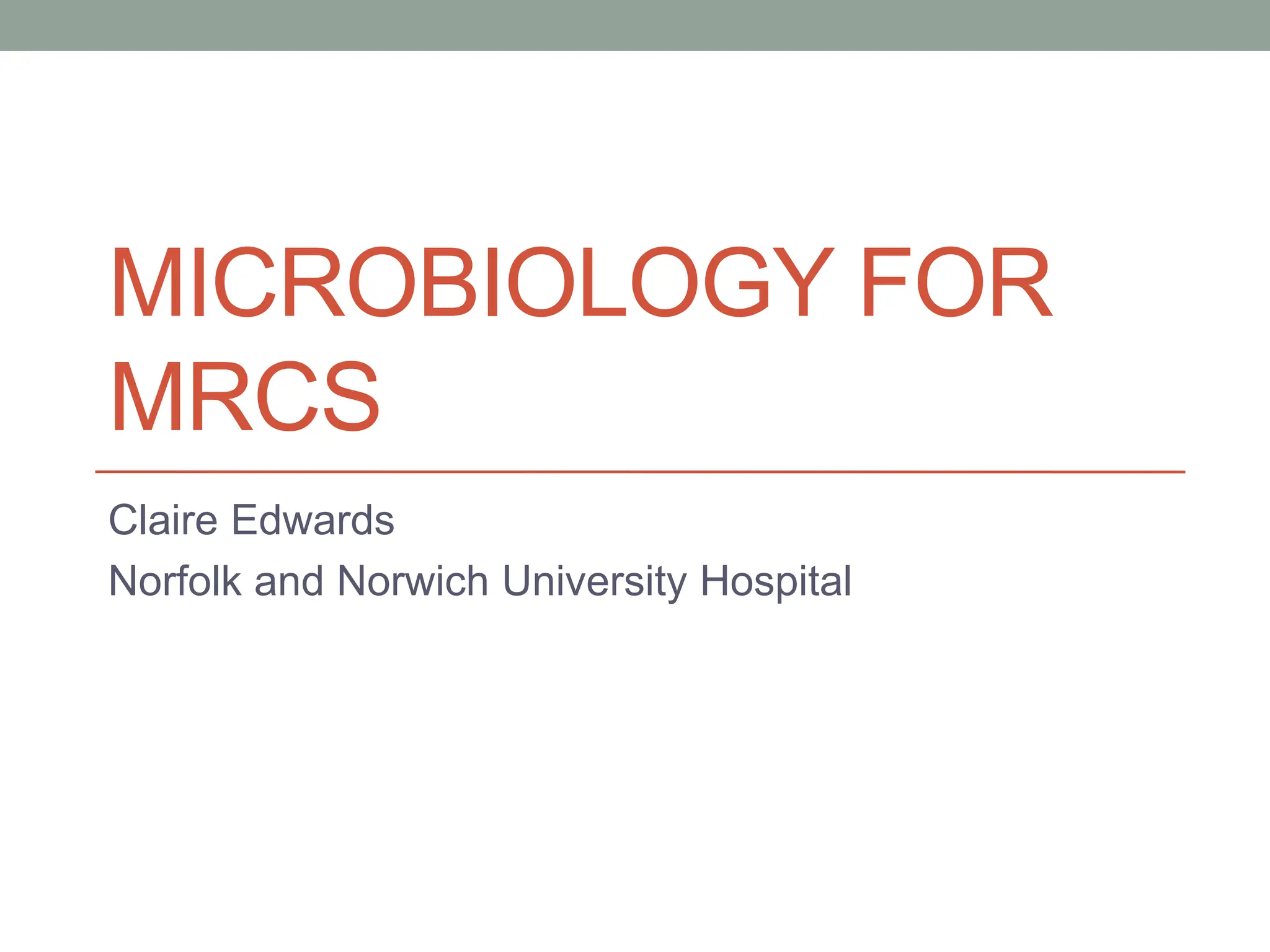 microbiology note for MRCS exam pdf note | PDF