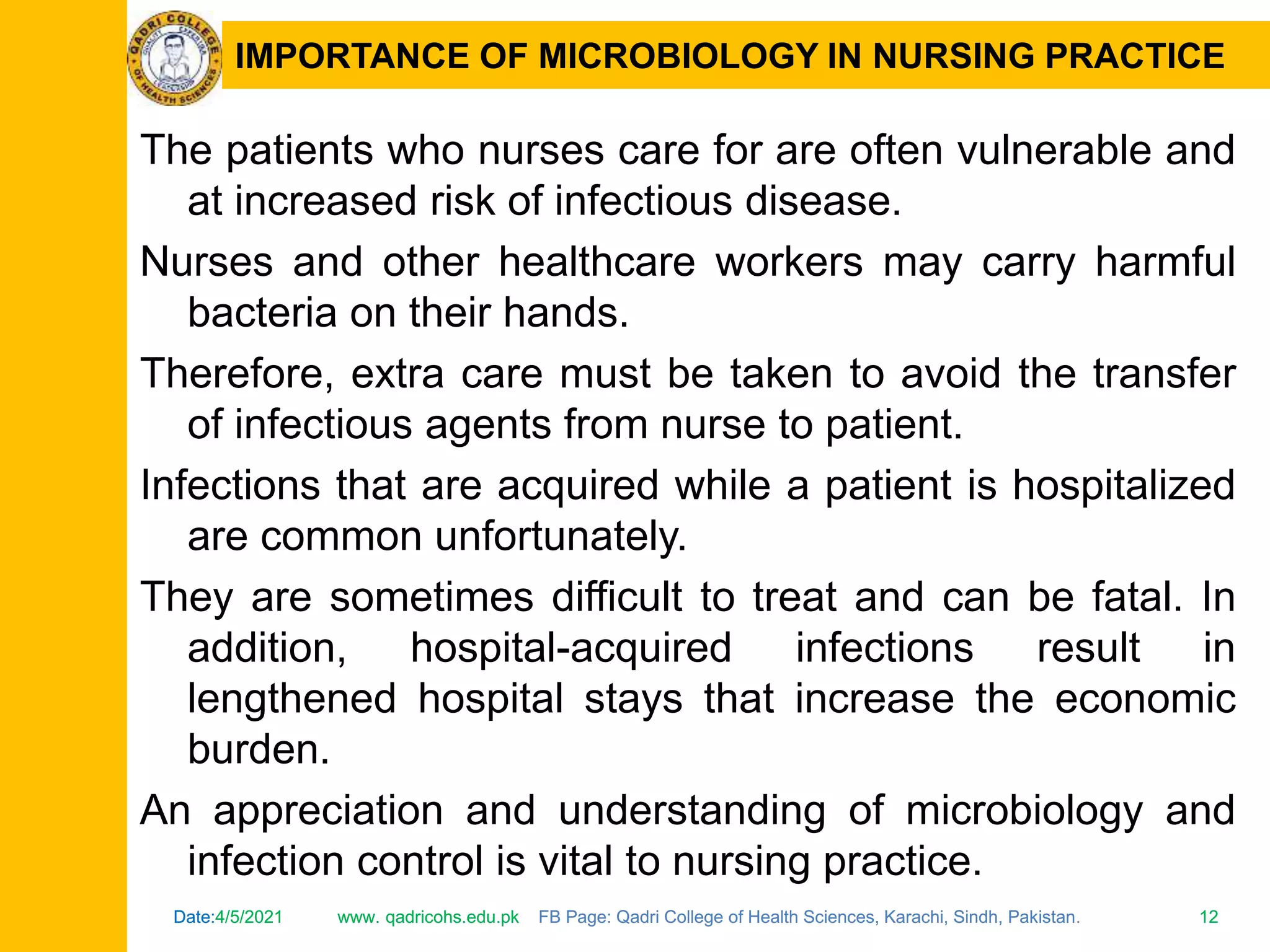 Microbiology importance in nursing | PPTX
