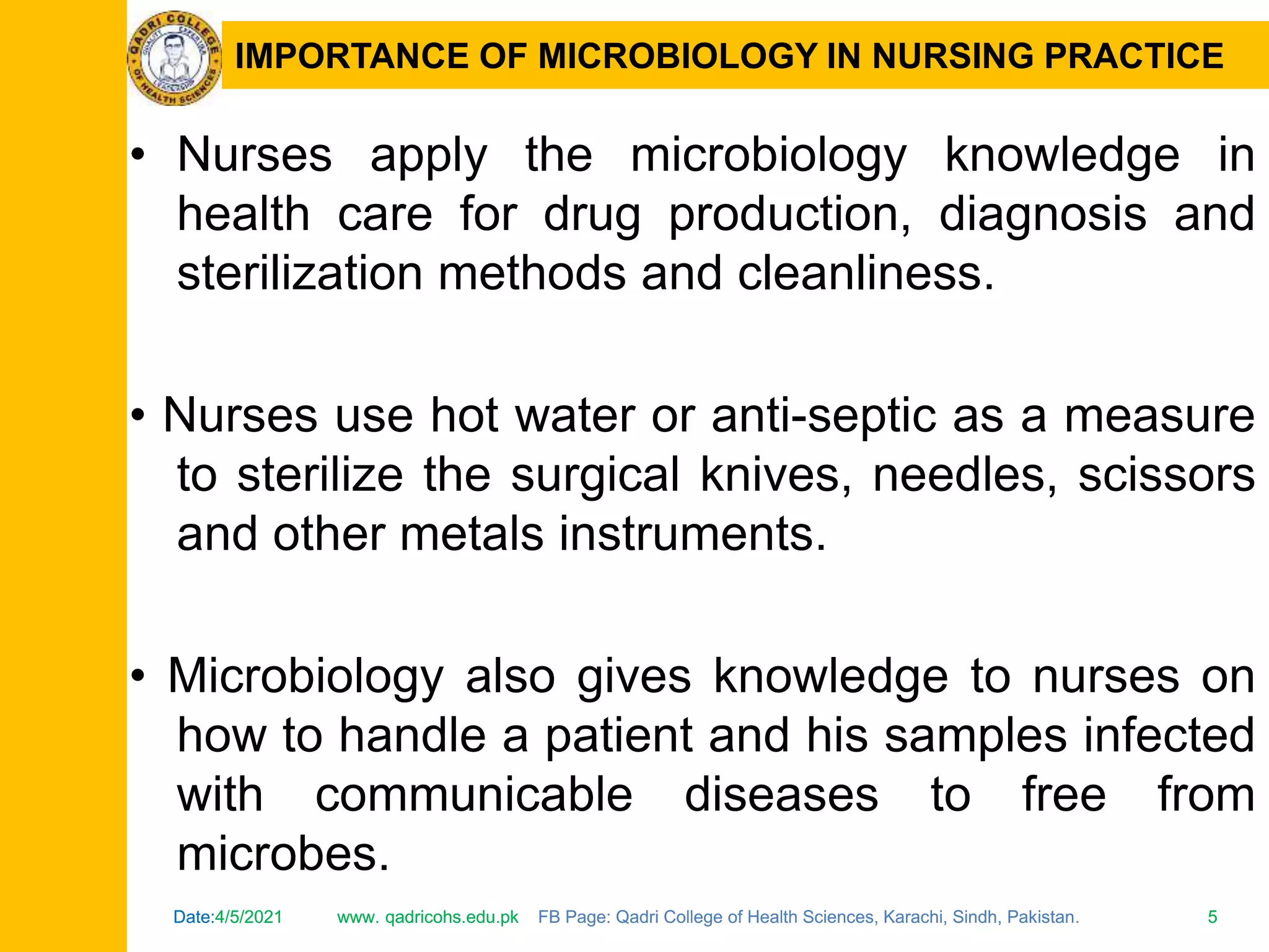 Microbiology importance in nursing | PPTX