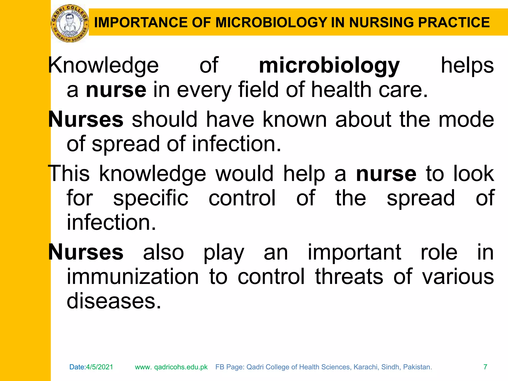 Microbiology importance in nursing | PPTX