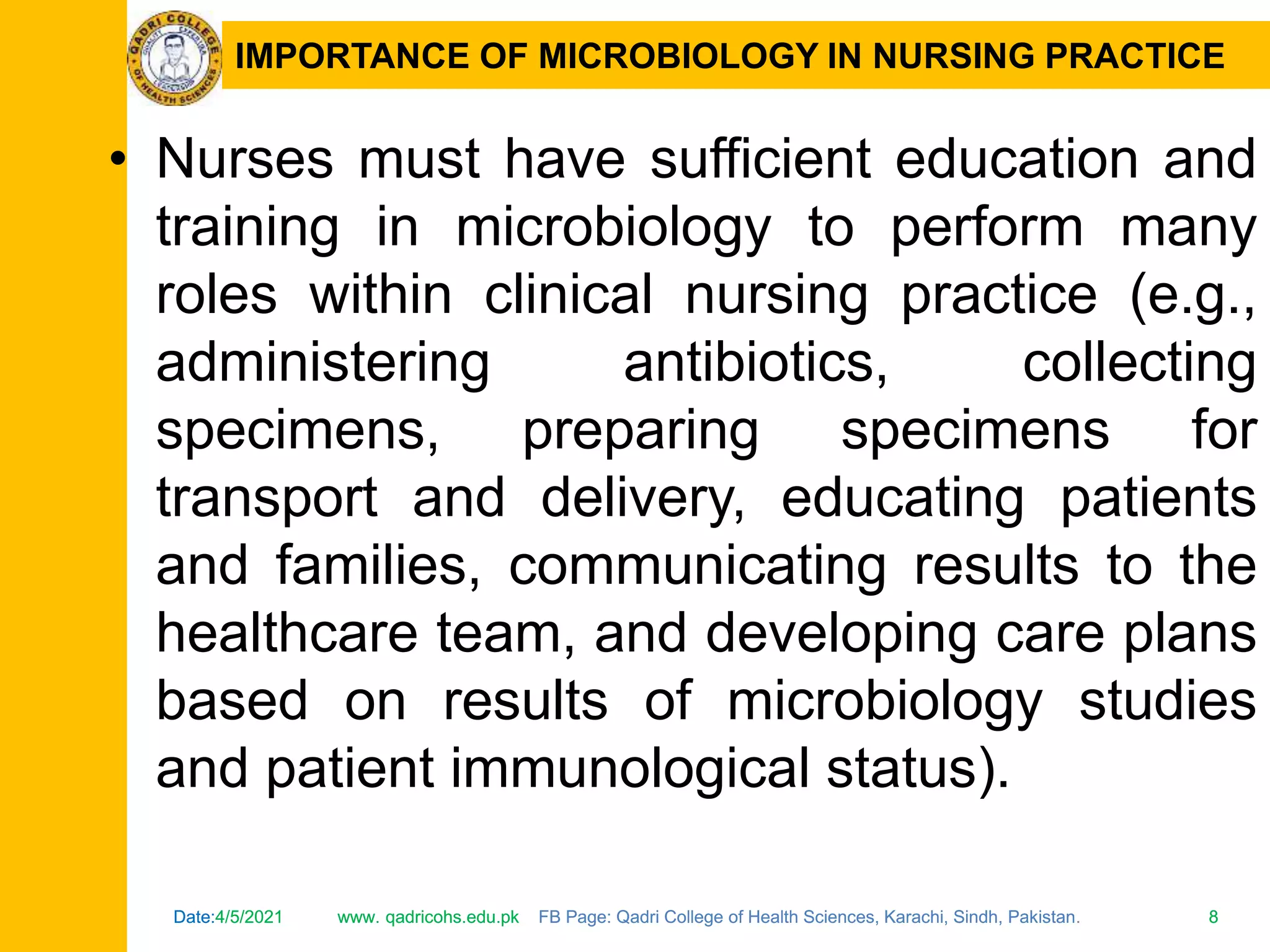 Microbiology importance in nursing | PPTX