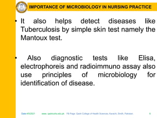 Microbiology importance in nursing | PPTX