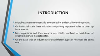 Microbiology in wastewater treatment | PPTX