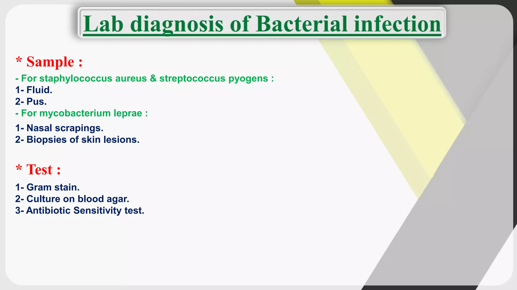 Microbiology (lab diagnosis result of fungal and bacterial skin ...