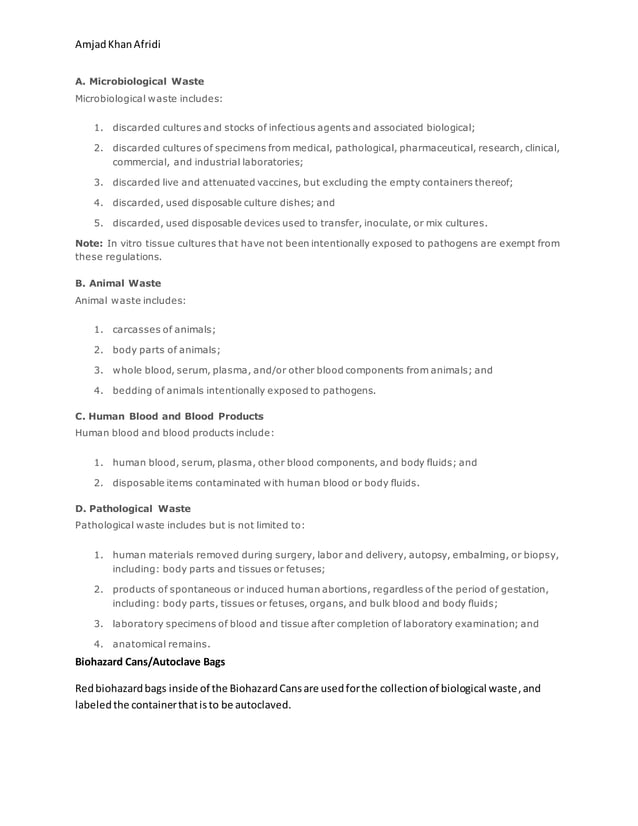 Microbiology laboratory wastes disposal | DOCX | Chemistry | Science