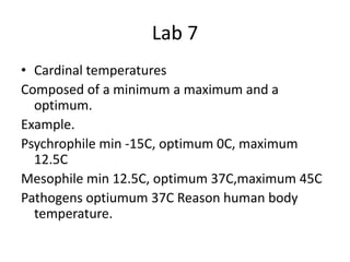 Microbiology lab review | PPTX