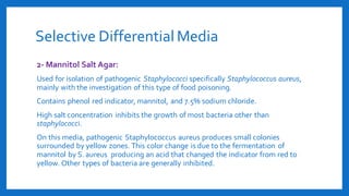 Microbiology lab session 3 Types of Media Used in Microbiology Lab.pdf