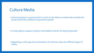 Microbiology lab session 3 Types of Media Used in Microbiology Lab.pdf