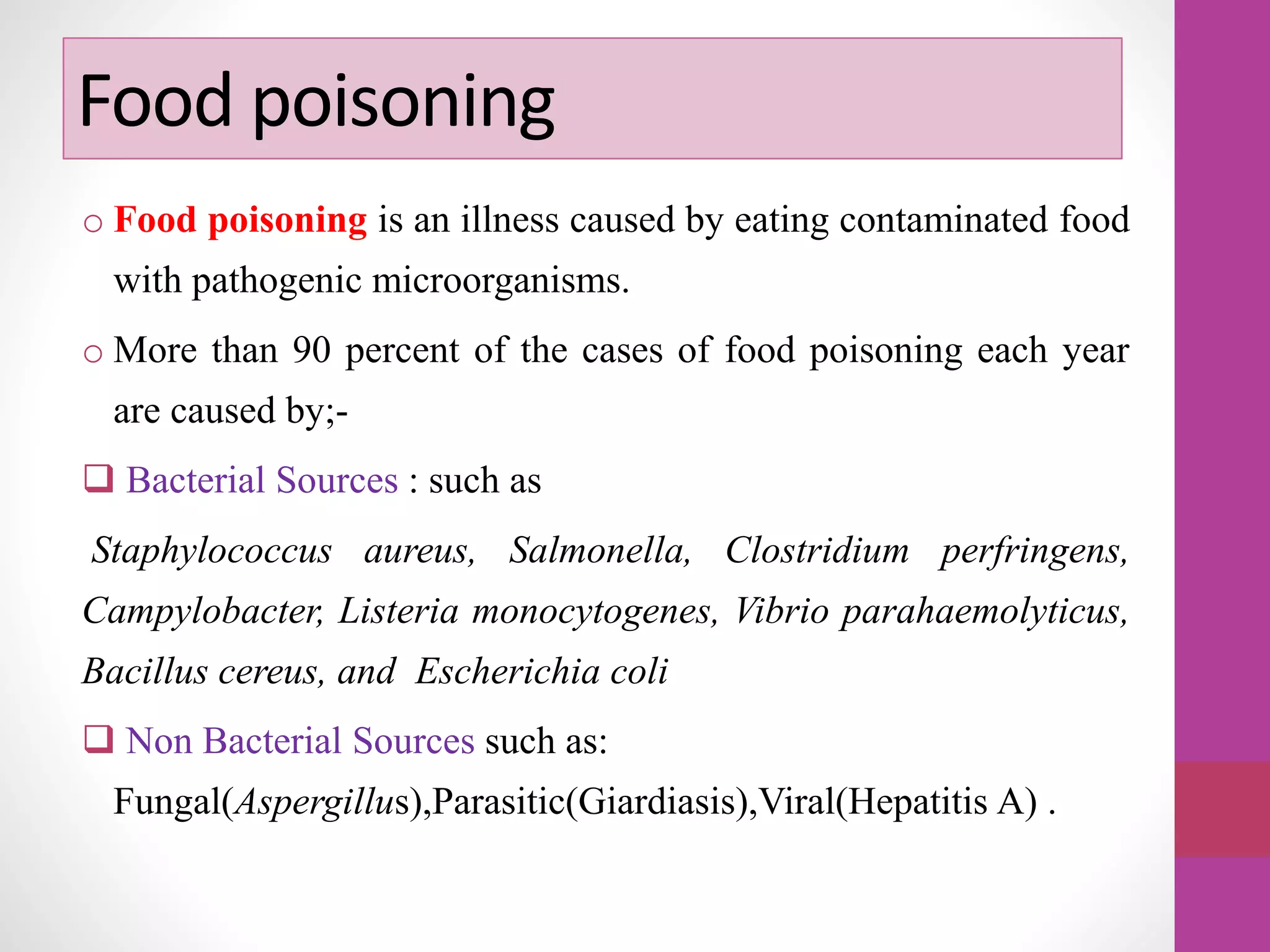 Lecture 7:- Food poisoning | PPTX | Infectious Diseases | Diseases and Conditions