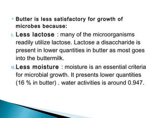 Microbiology of butter | PPT