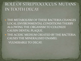 Microbiology of dental caries | PPTX
