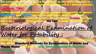 Microbiology of domestic and sewage water | PPTX