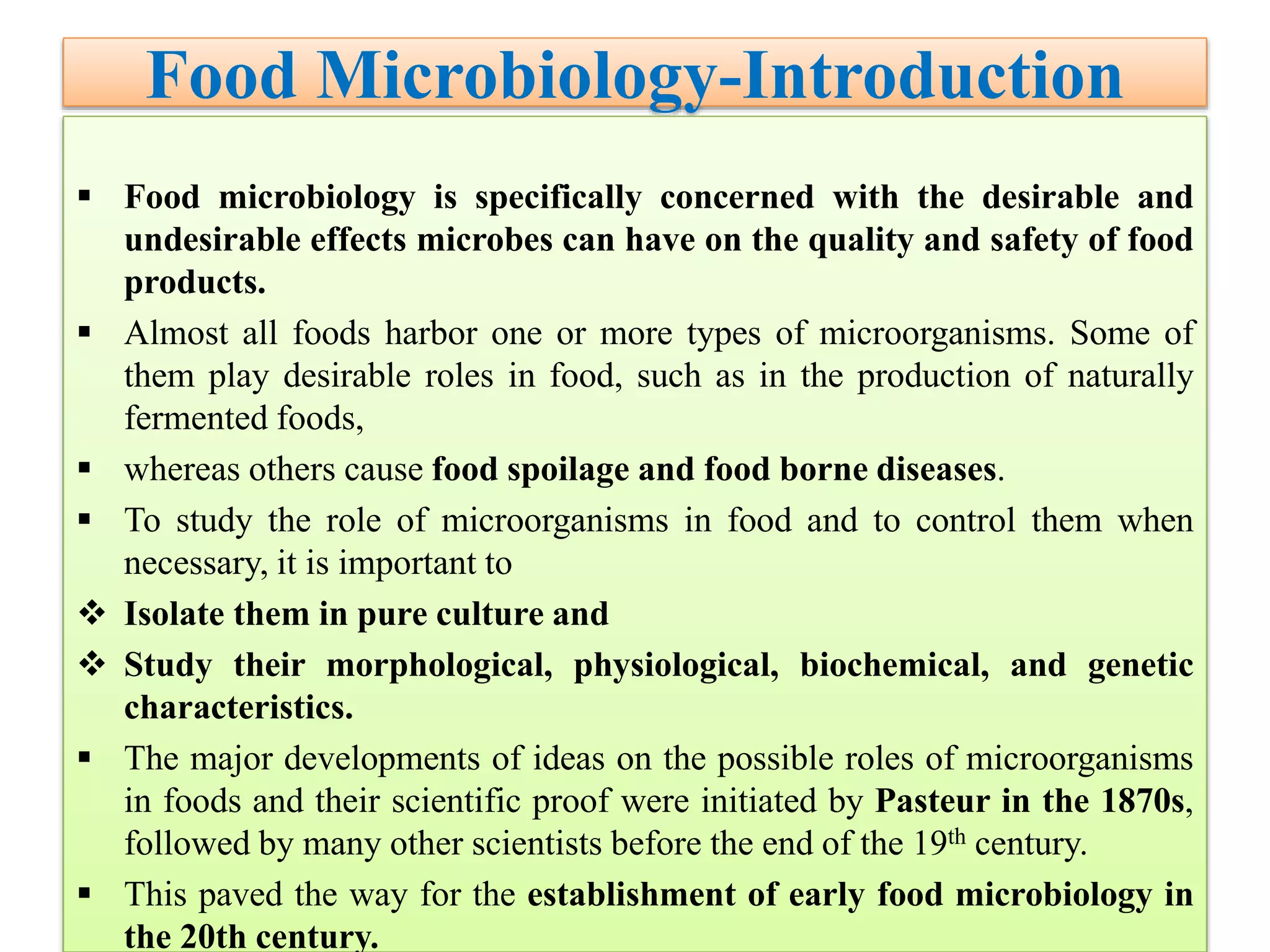 Microbiology of food | PPTX