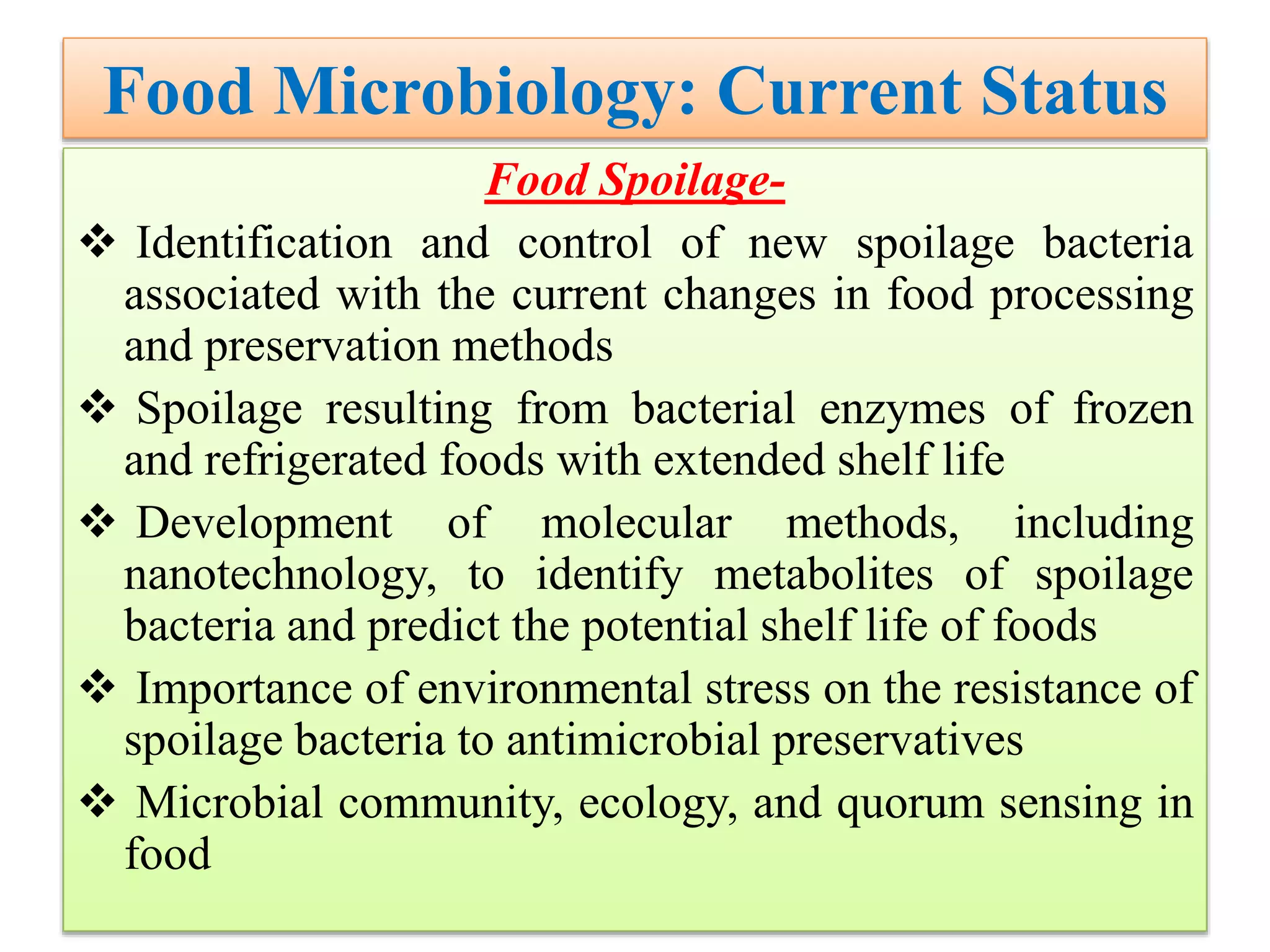 Microbiology of food | PPTX