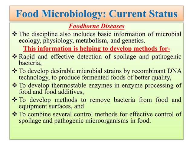 Microbiology of food | PPTX | Biological Sciences | Science