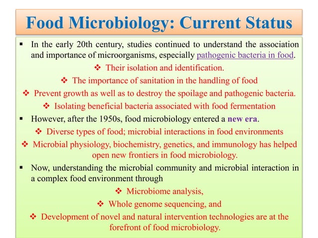 Microbiology of food | PPTX | Biological Sciences | Science