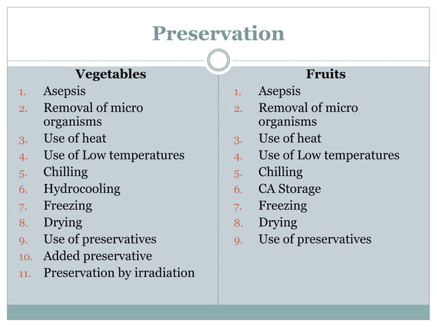 Microbial spoilage of fruits & vegetables | PPTX | Gardening | Home ...