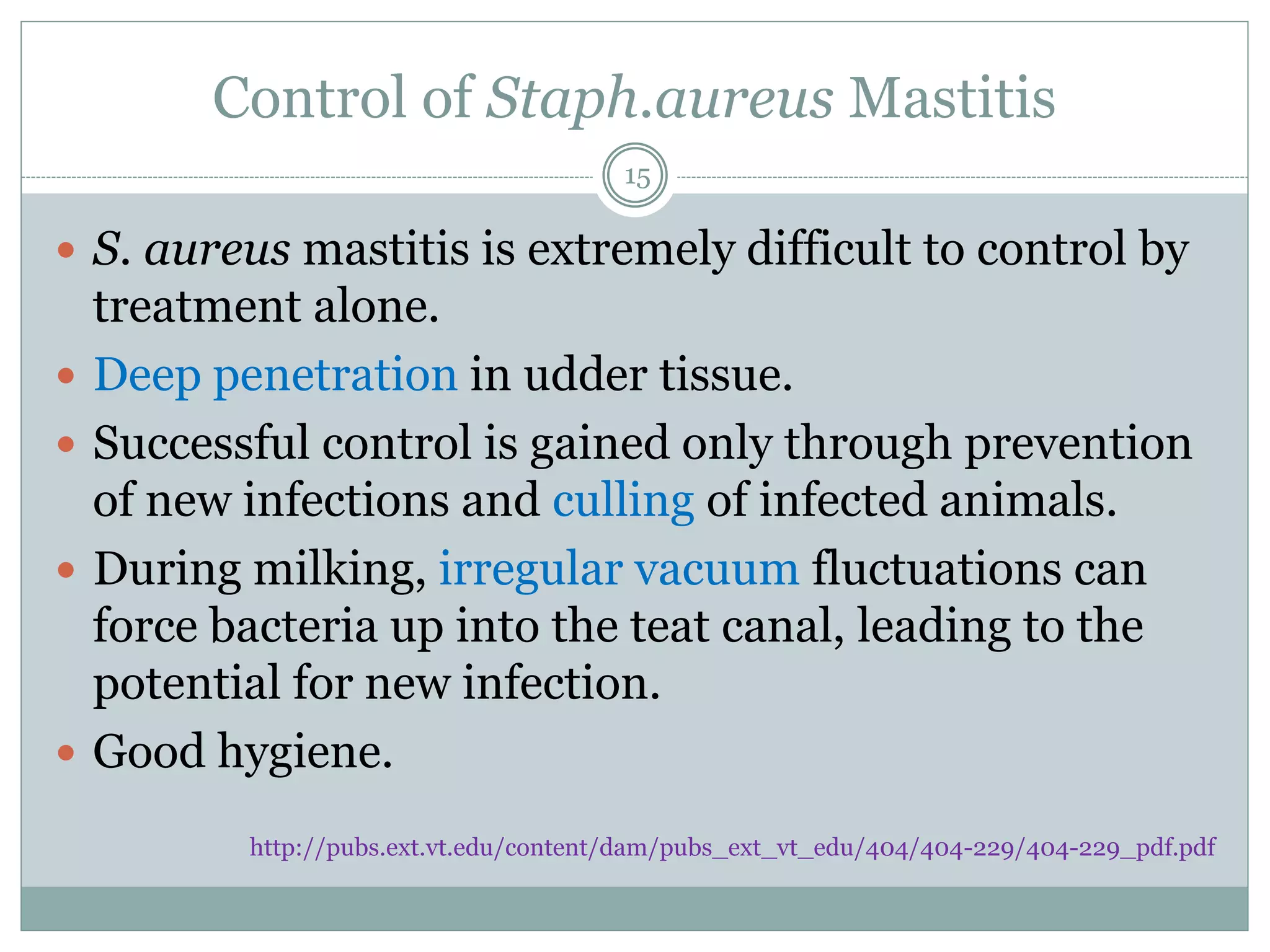 Microbiology of mastitis | PPTX