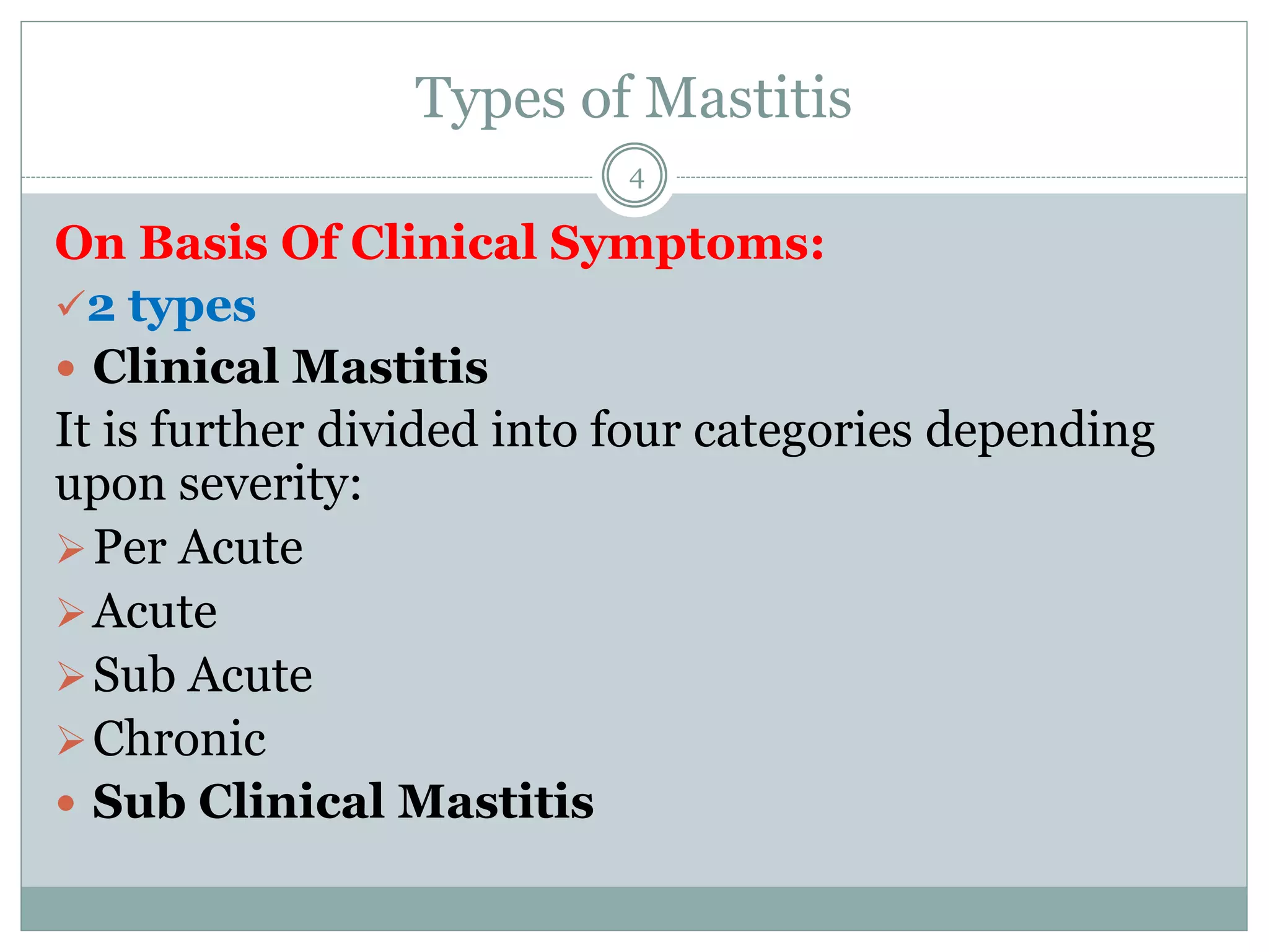 Microbiology of mastitis | PPTX