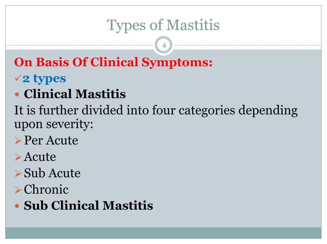 Microbiology of mastitis | PPTX