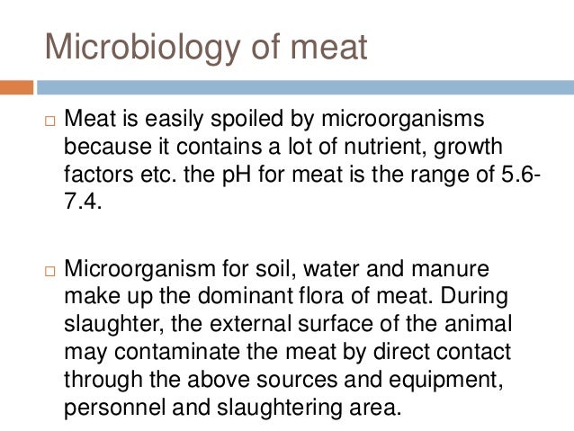 Microbiology of meat