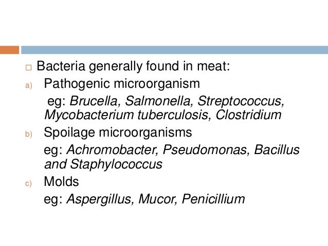 Microbiology of meat