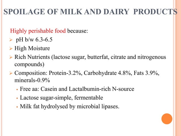 Microbiology of milk | PPTX | Chemistry | Science
