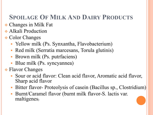 Microbiology of milk | PPTX | Chemistry | Science