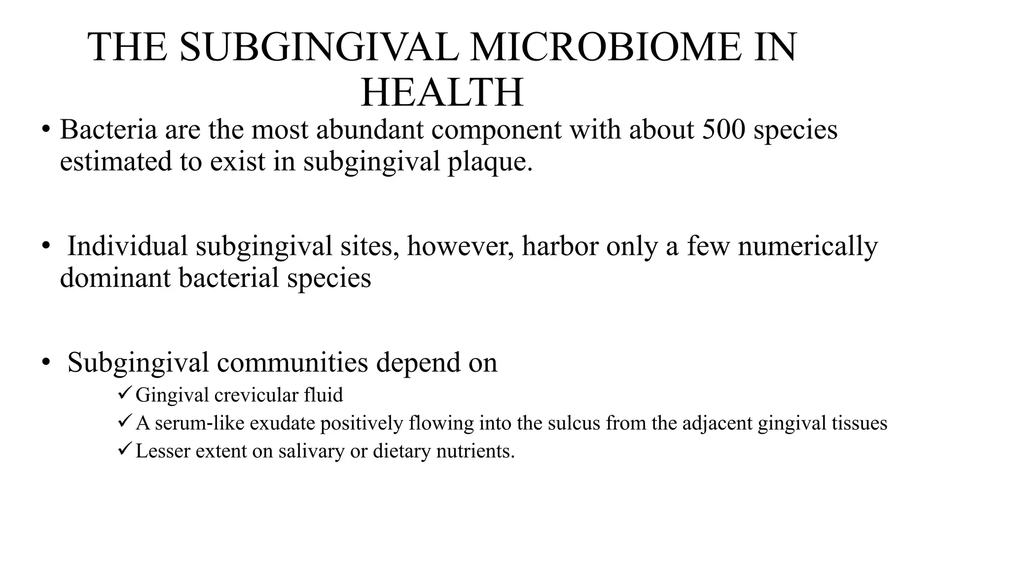 Microbiology of periodontal diseases | PPTX