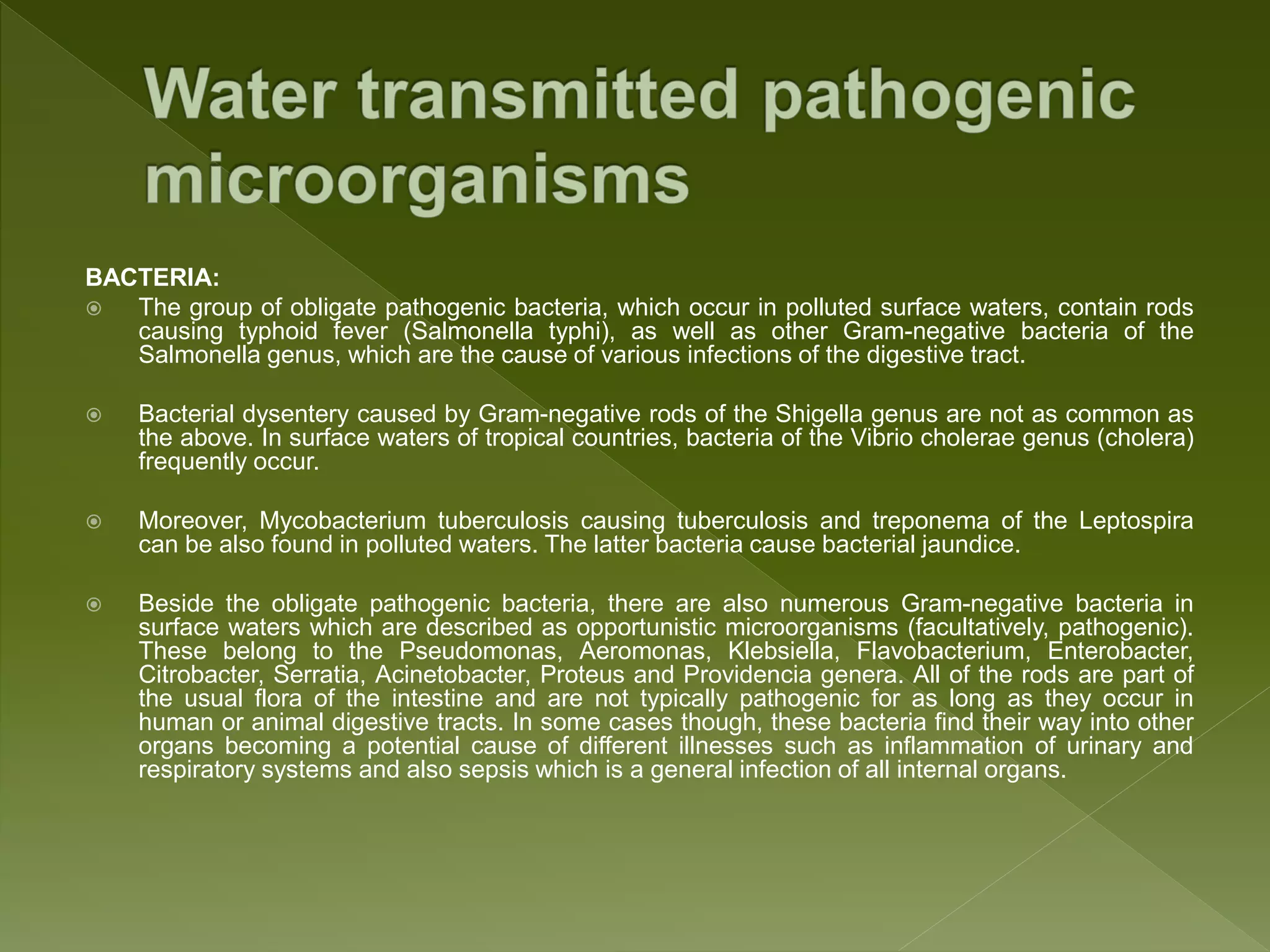 Microbiology of water | PPTX