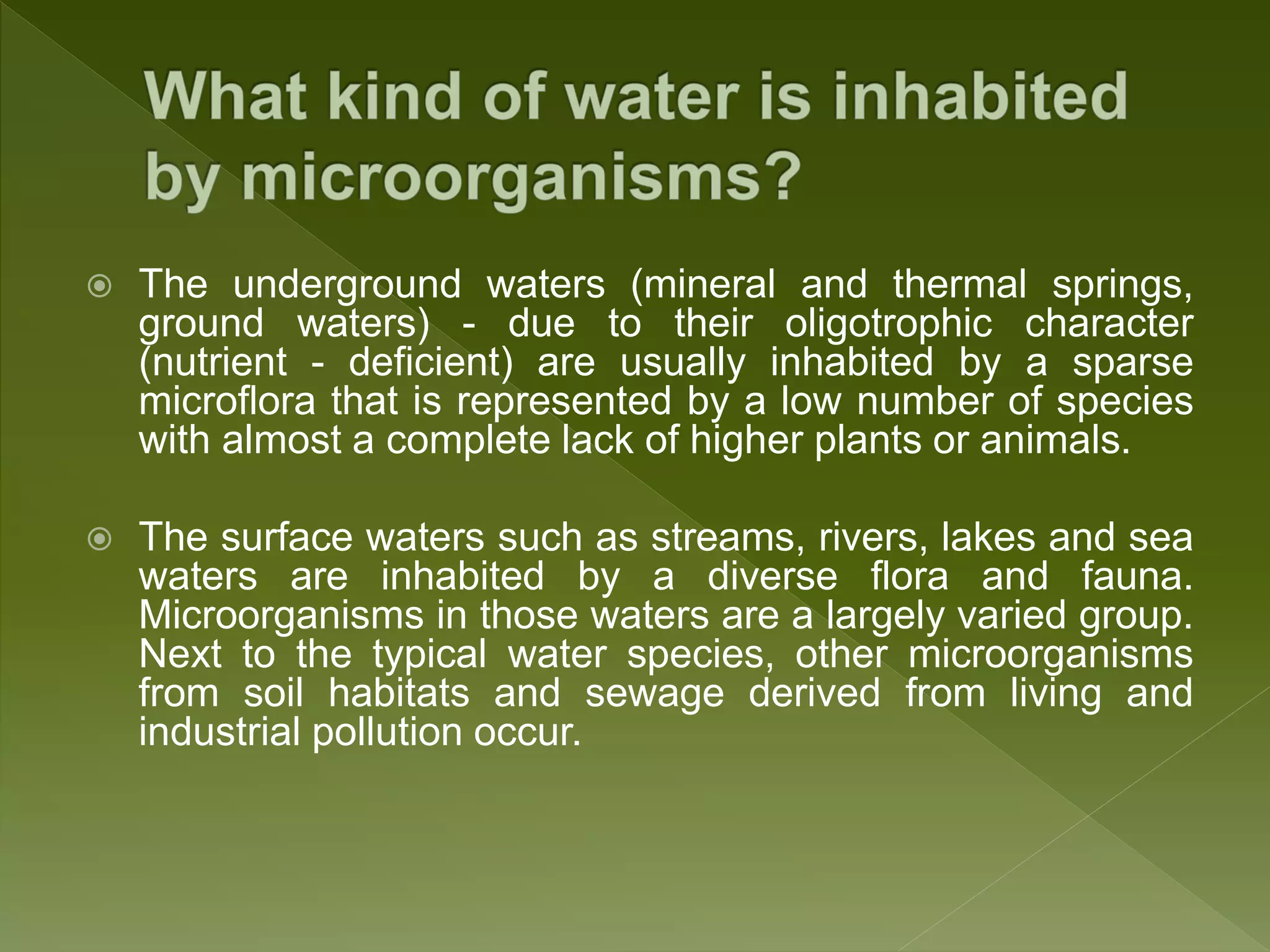 Microbiology of water | PPTX