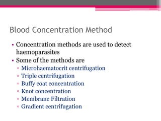 Blood concentration Methods- PBF | PPTX