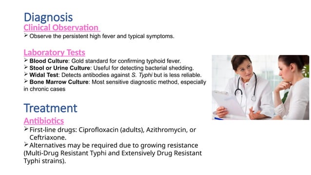 Typhoid fever and Cholera. Symptoms, transmission, diagnosis, treatment ...