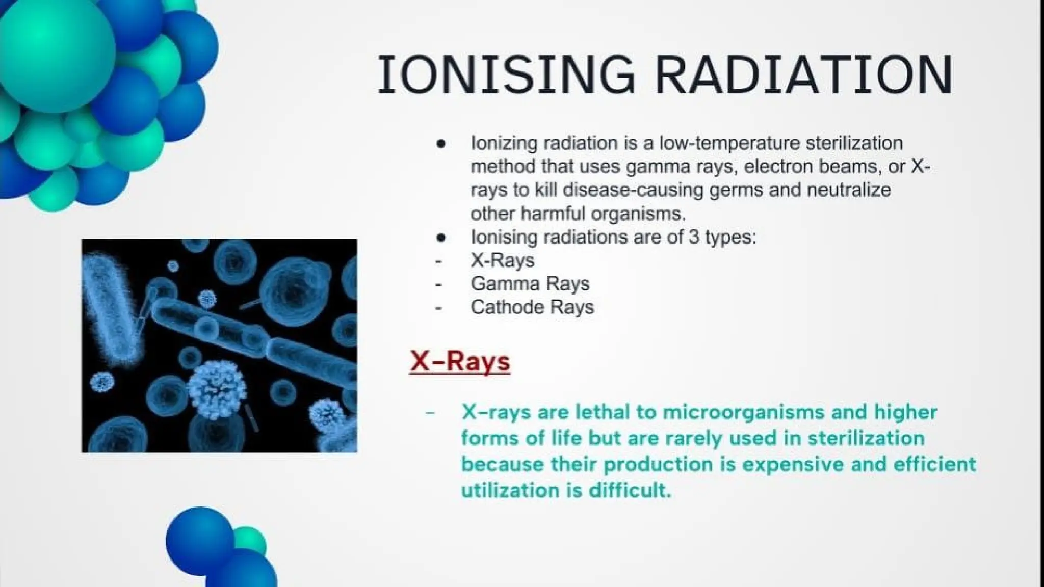 microbiology ppt based on sterilization technique of radiations | PPTX