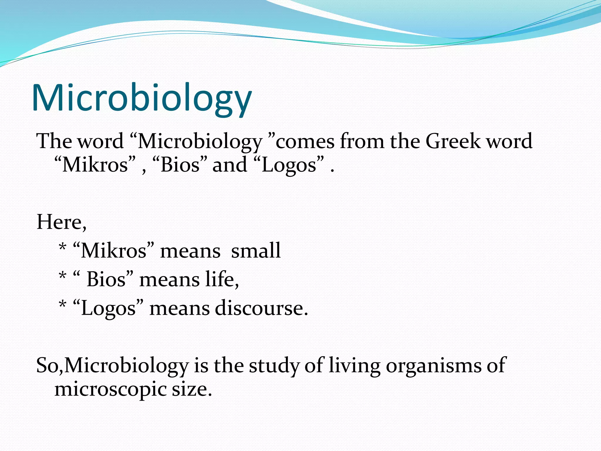 Introduction to Microbiology | PPTX