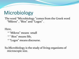 Introduction to Microbiology | PPT