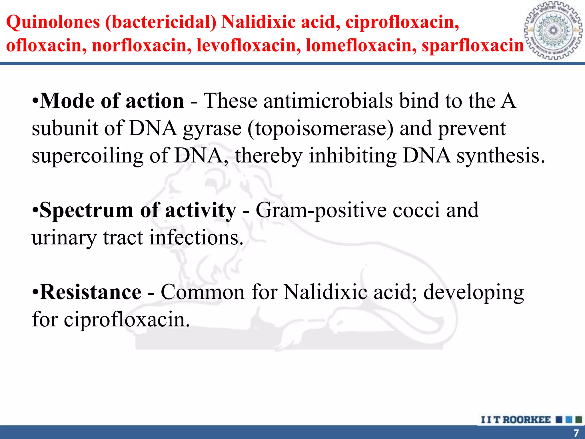 Antibiotics-Inhibitors of nucleic acid biosynthesis | PPTX