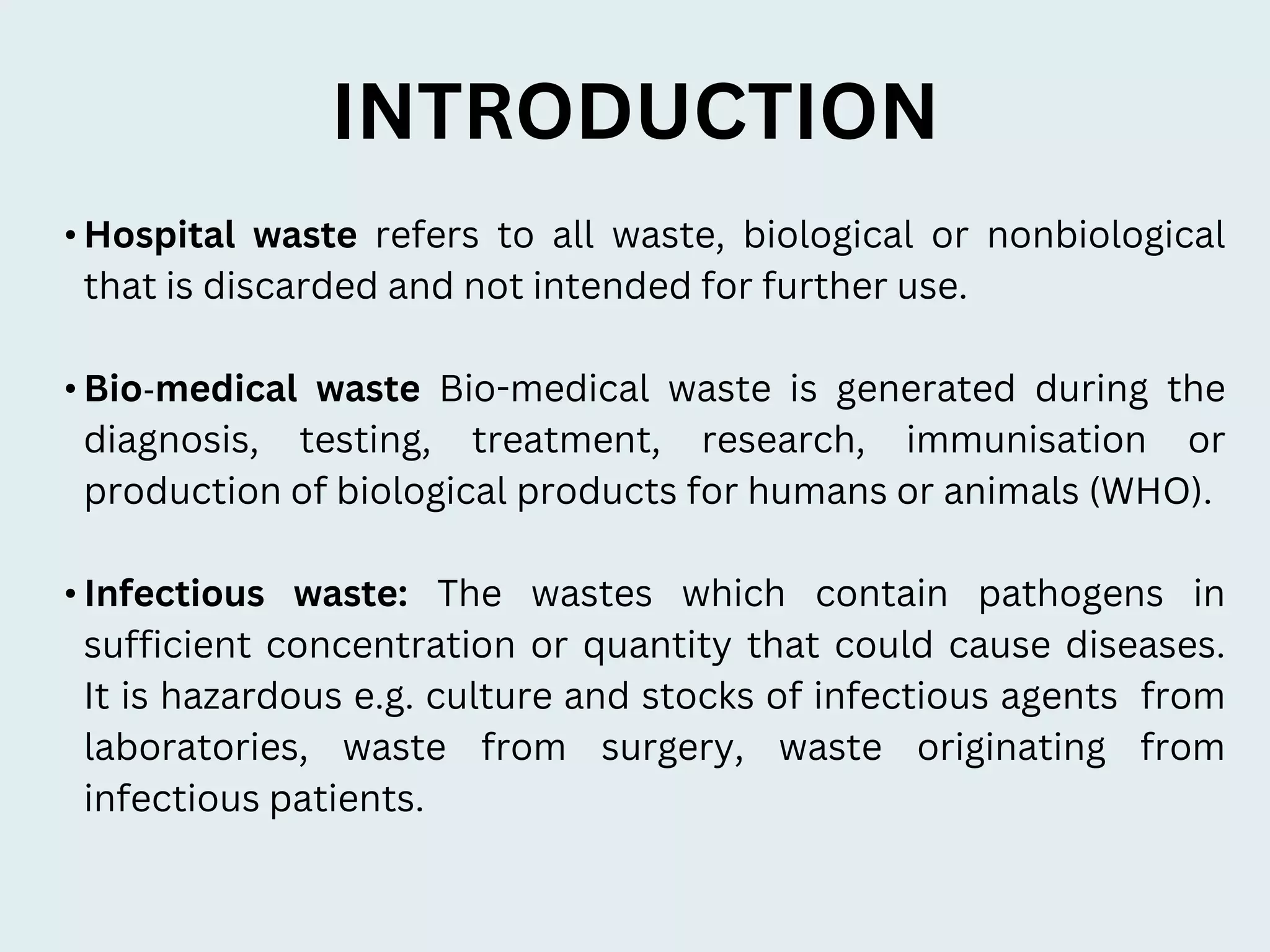 BIOMEDICAL WASTE MANAGEMENT.pptx | Infectious Diseases | Diseases and ...