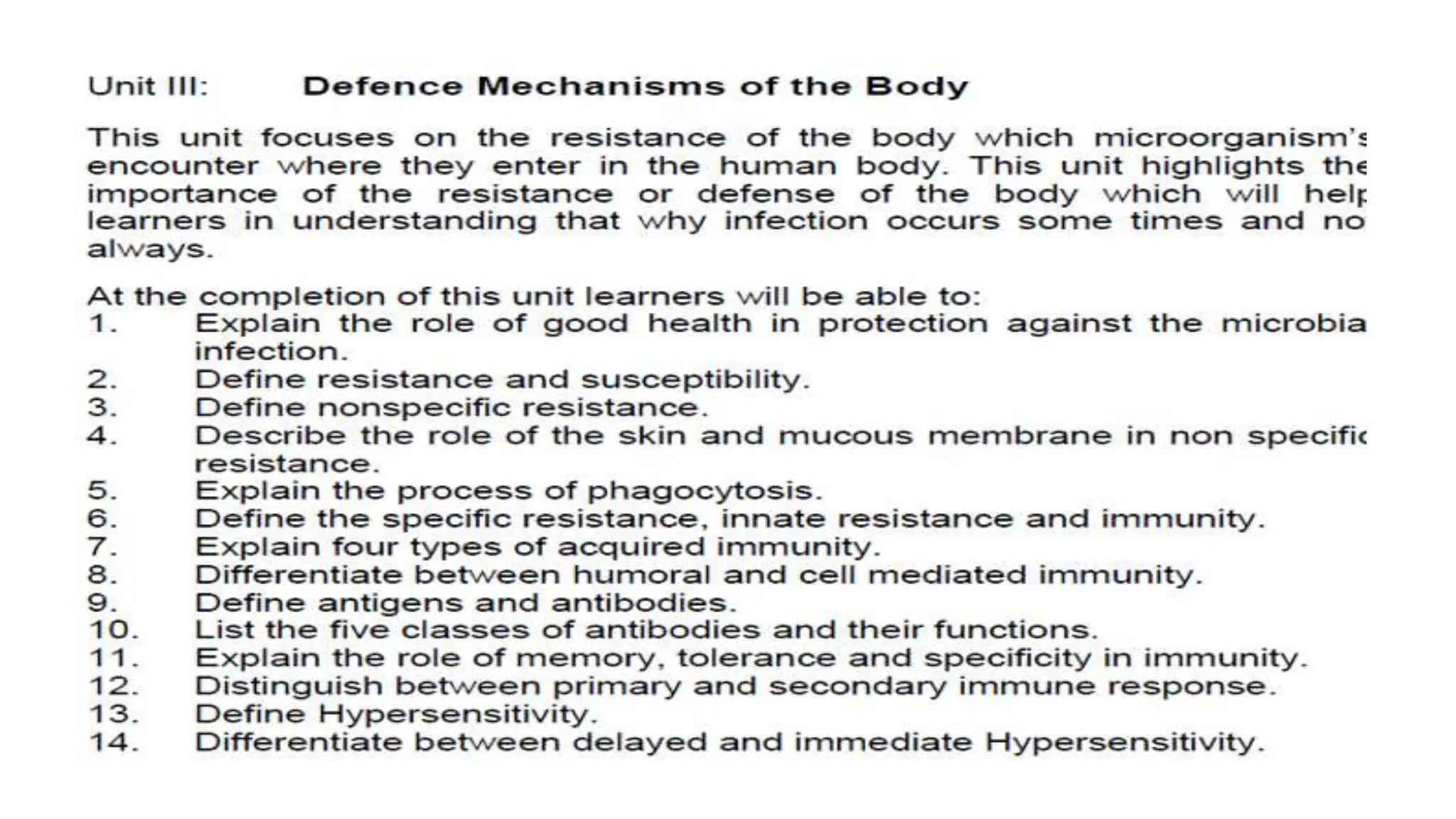 GBSN - Microbiology (Unit 3) Defense Mechanisms of the body | PPTX