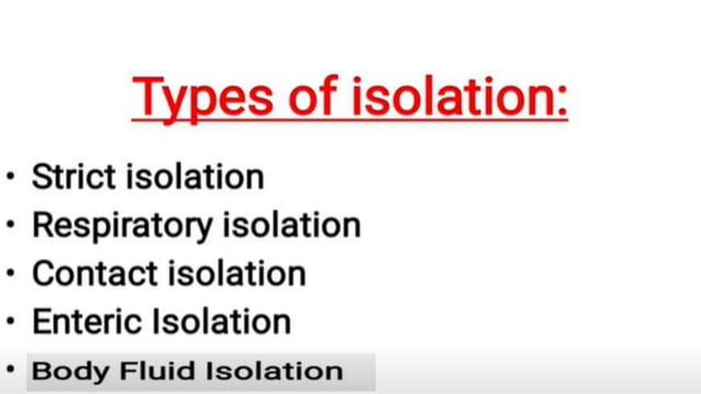 GBSN - Microbiology (Unit 5) Concept of isolation | PPTX | Lung and ...